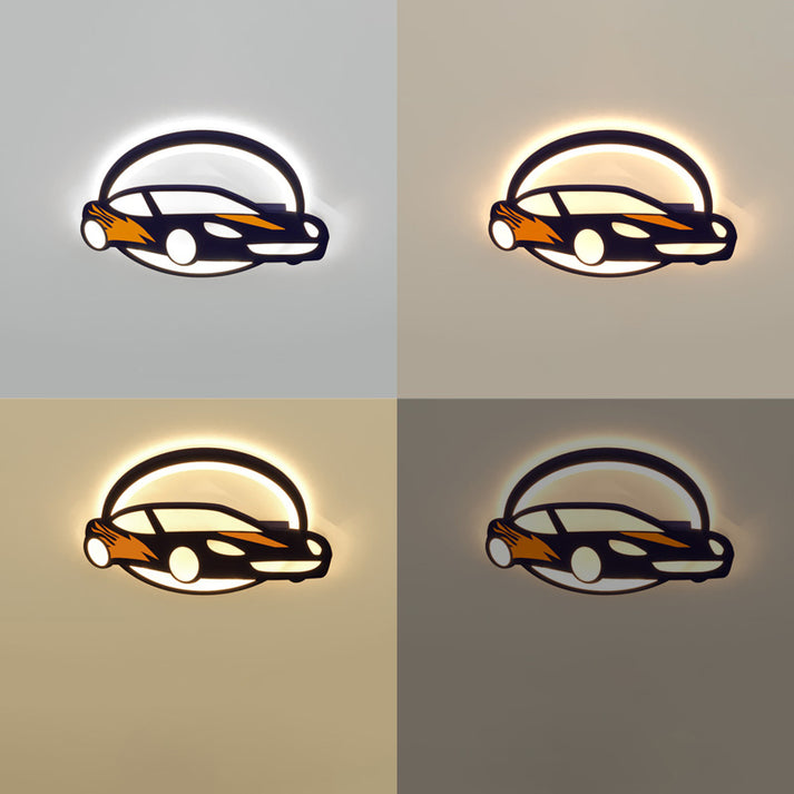 Sport Car Ceiling Light Creative Cartoon Acrylic Boys Bedroom Flush ...