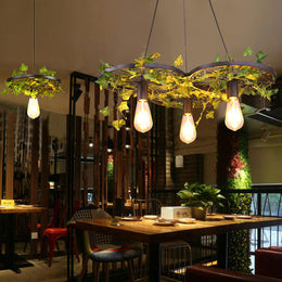 Wheel Shaped Pendulum Light Industrial Metal Commercial Pendant ...