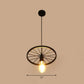 Wheel Shaped Pendulum Light Industrial Metal Commercial Pendant ...