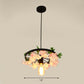 Wheel Shaped Pendulum Light Industrial Metal Commercial Pendant ...