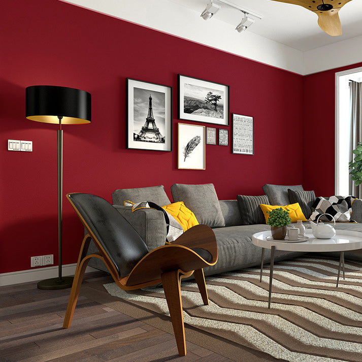 Minimalist Solid Color Wallpaper Roll Stain Resistant Wall Covering for ...