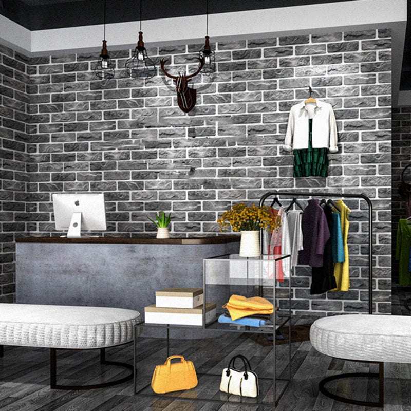 Brick Printing Wallpaper Roll Multi-Colored Industrial Wall Covering ...