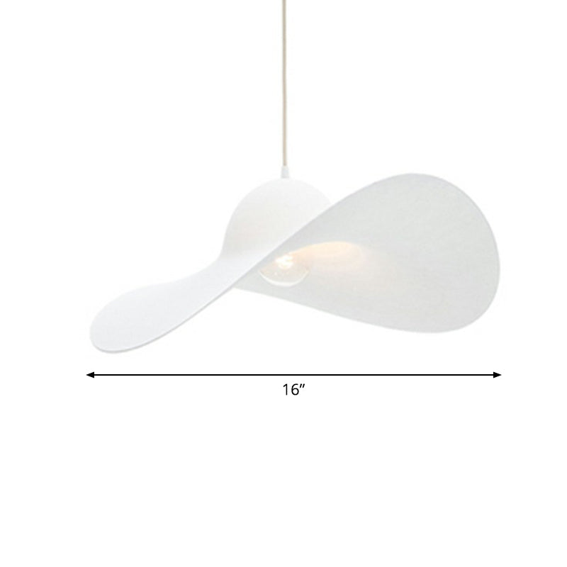 Wide-Brimmed Hat Shaped Pendant Lamp Minimalist Stylish PU Single ...