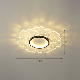 Acrylic Flower Ceiling Mount Light Fixture Modern Style LED Flush Mount ...