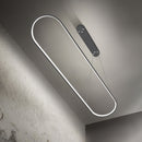 Acrylic Oval Drop Pendant Simplicity 27"/35.5"/47" Wide LED Black/White ...
