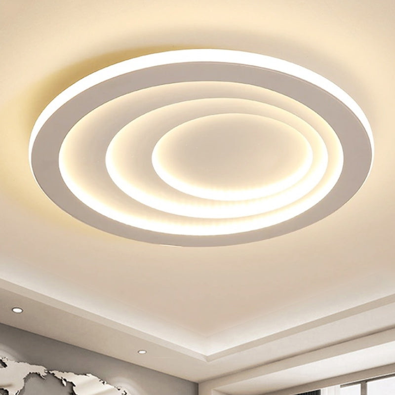 Acrylic Ripples Flush Ceiling Light 16"/19.5"/23.5" Wide Modern Ceiling ...