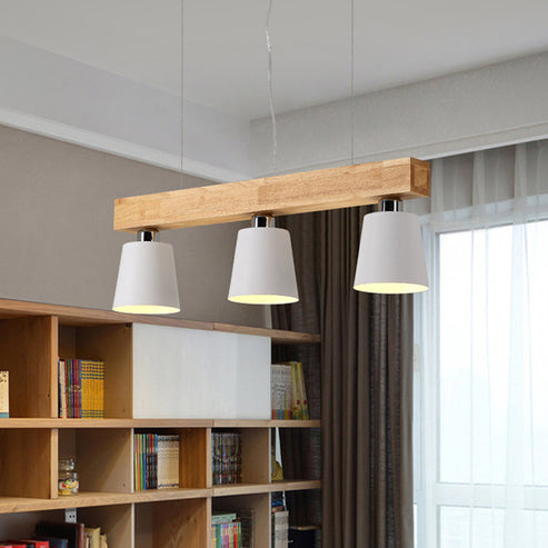Tapered Shade Island Light Nordic Metal 3 Lights Dining Room Ceiling ...