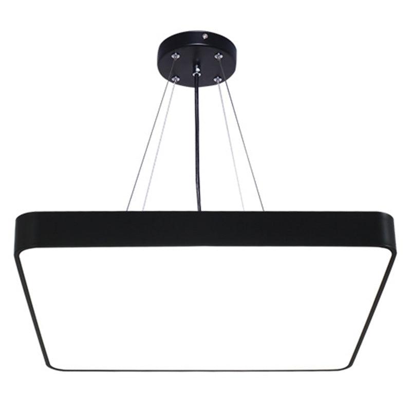 Square Office Hanging Light Metal Nordic LED Commercial Pendant ...