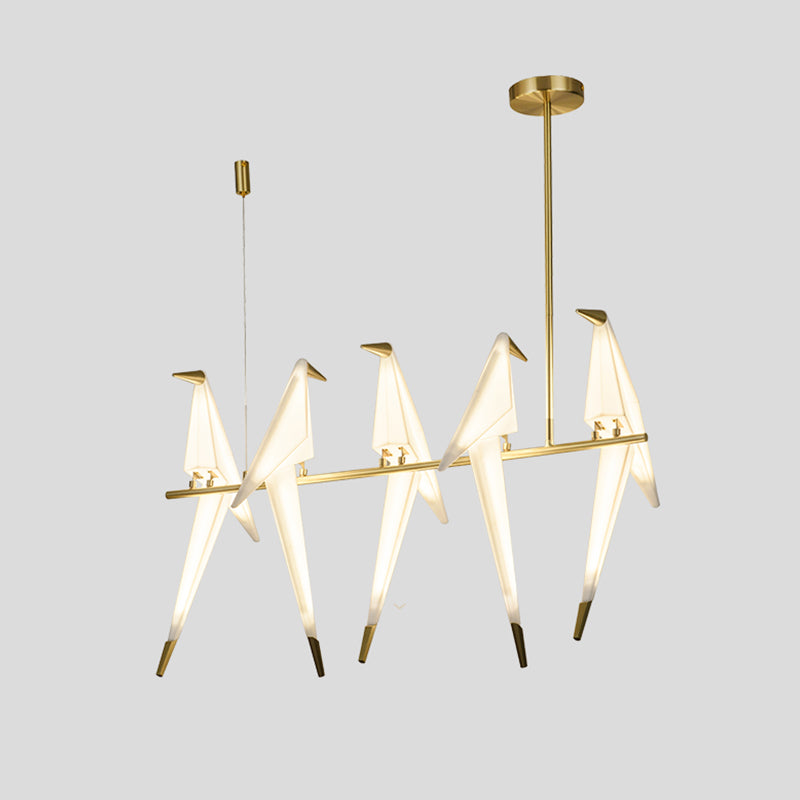 Origami Bird Shaped Island Lighting Decorative Acrylic Dining Room ...