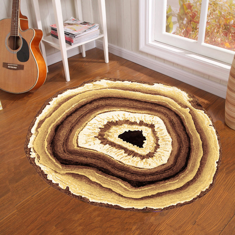 Modern 3D Printed Rug Multi Colored Synthetics Area Carpet Non-Slip ...