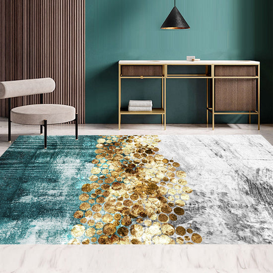 Multi Color Simple Rug Polypropylene Color Block Area Carpet Anti-Slip ...