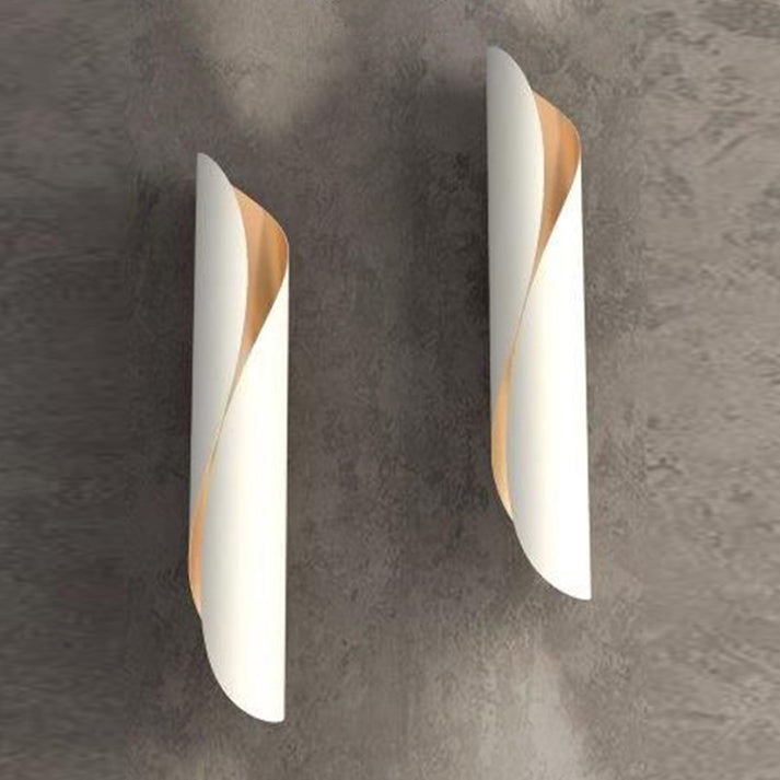 Scroll Wall Lighting Fixture Minimalistic Metal 2-Head Corridor Wall ...
