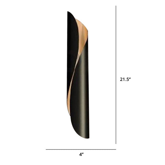 Scroll Wall Lighting Fixture Minimalistic Metal 2-Head Corridor Wall ...