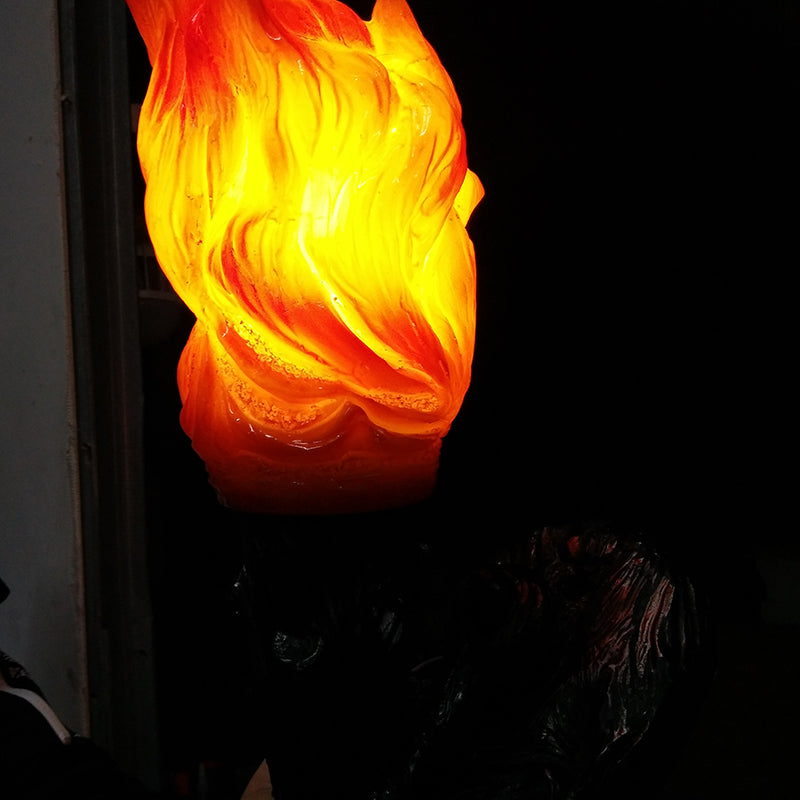 Resin Torch Shaped Wall Light Decorative Single Bulb Foyer Wall Mounted ...