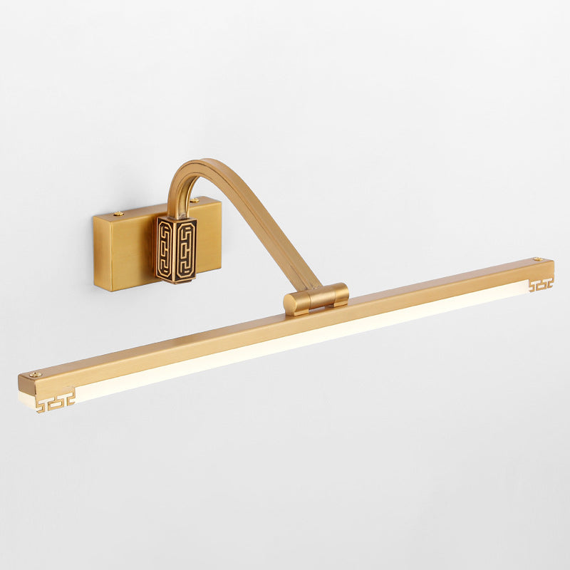 Adjustable Linear LED Vanity Light Traditional Acrylic Wall Sconce ...