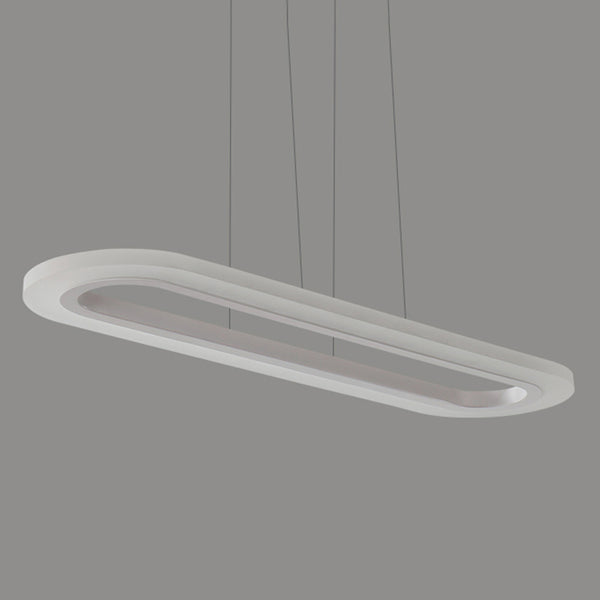 Oblong Office Island Ceiling Light Acrylic Simple Style LED Pendulum ...
