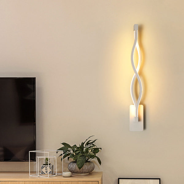 White Geometric Shaped Wall Light Simplicity LED Metal Wall Lamp Sconce ...