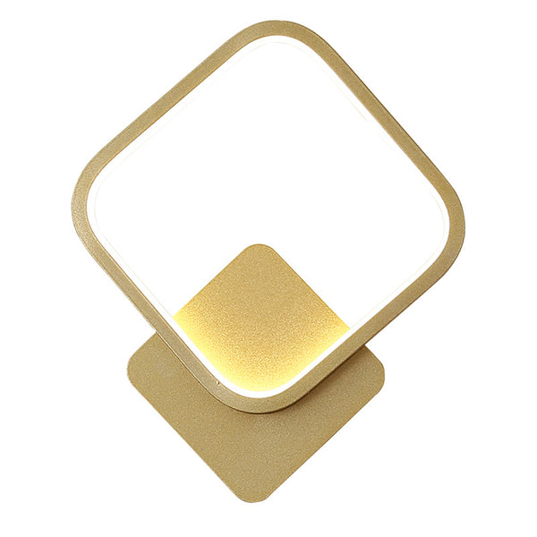 White Geometric Shaped Wall Light Simplicity LED Metal Wall Lamp Sconce ...