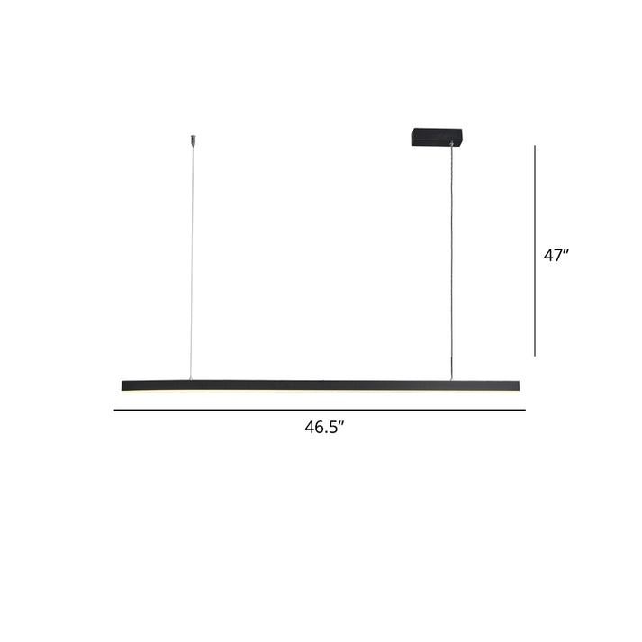 Metal Stick Suspended Lighting Fixture Simplicity LED Hanging Light for ...