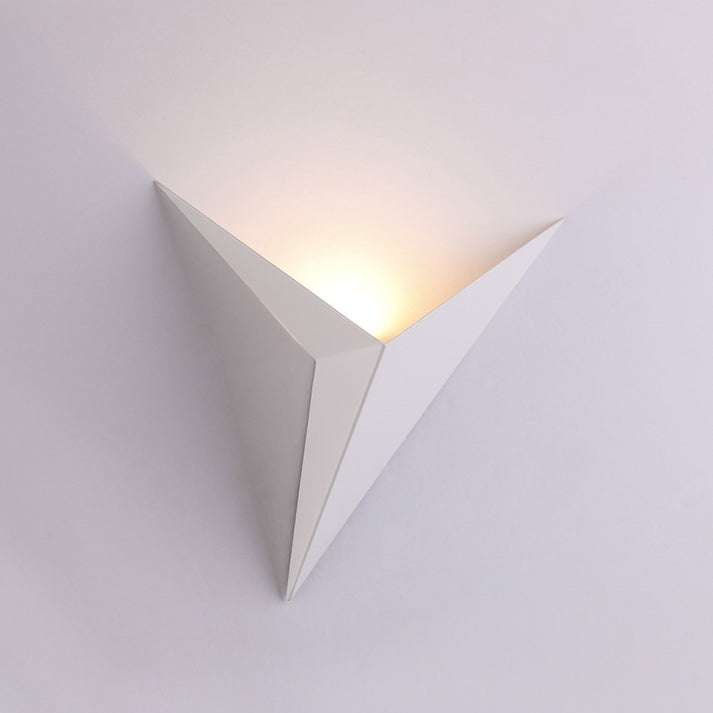 Triangular Flush Mount Wall Sconce Simplicity Metal 1-Bulb Living Room ...