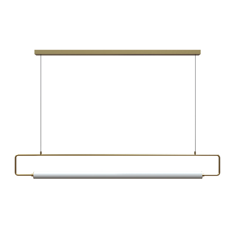 Metal Rectangle over Island Lighting Modern LED Ceiling Suspension Lamp ...