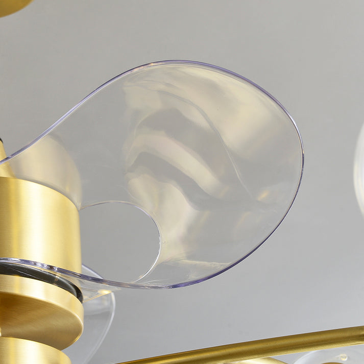 39.5" Wide Dual Glass Ball Fan Light Fixture Simplicity Brass Remote ...