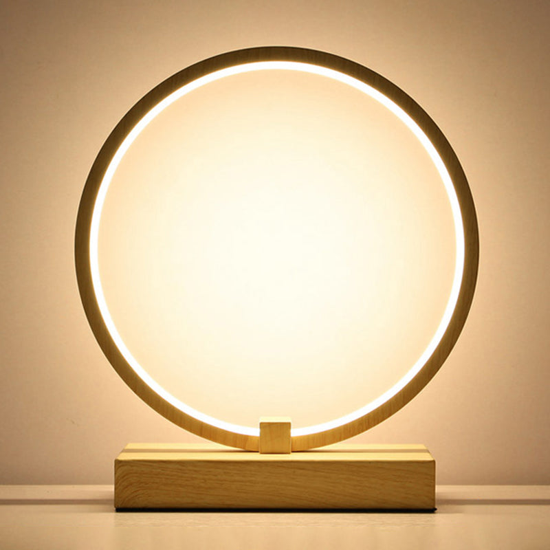 Circular Night Table Lamp Simple Style Acrylic LED Night Light for ...