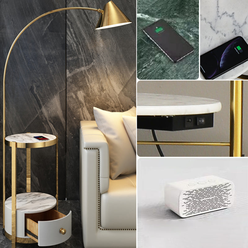 Metal Fishing Rod Floor Lamp Postmodern Style 1 Bulb Standing Light ...