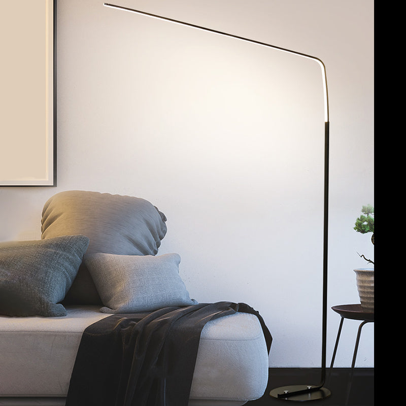 Metal Bend Linear Floor Lighting Minimalistic LED Standing Light with ...