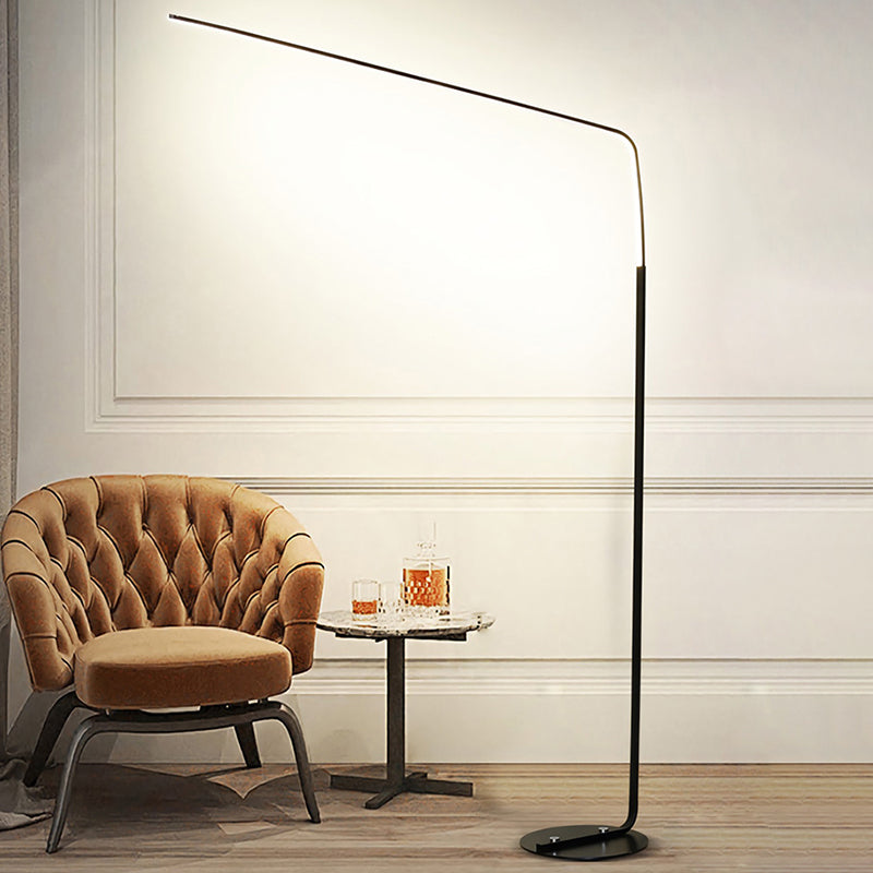 Metal Bend Linear Floor Lighting Minimalistic LED Standing Light with ...