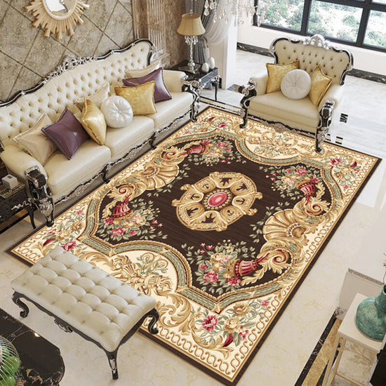 Multicolor Modern Rug Polyster Floral Printed Area Carpet Anti-Slip ...