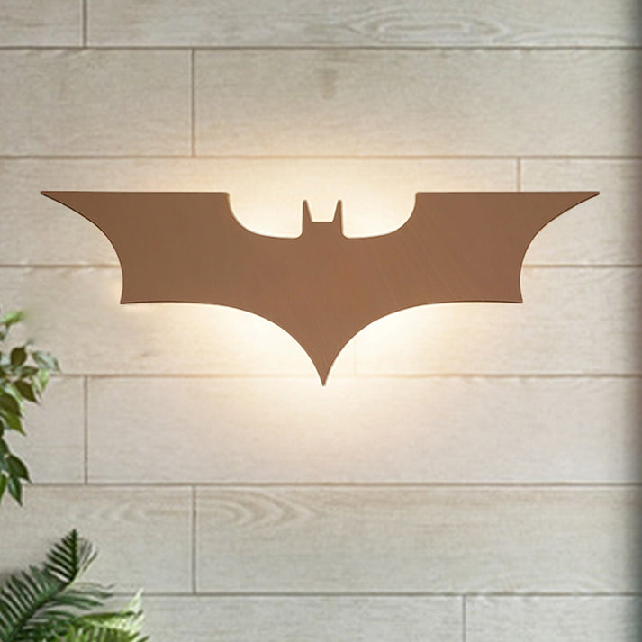 Wooden Bat LED Wall Lamp Child Bedroom Kitchen Animal Cool Wall Lamp in ...