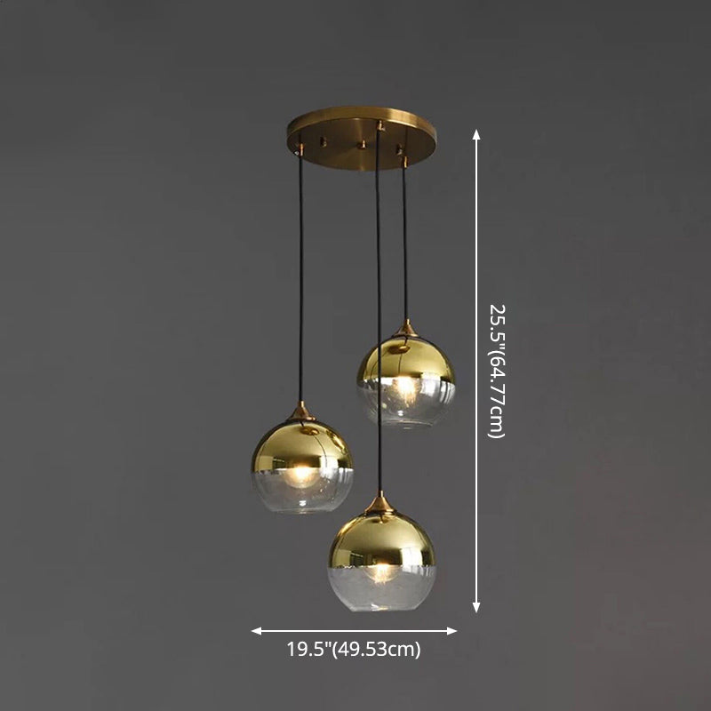 Contemporary Sphere Pendant Lights Blown Glass Hanging Pendant Lights ...