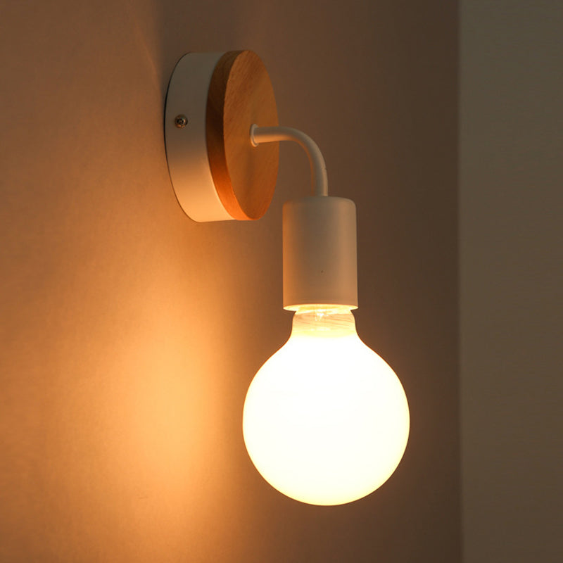 Loft Stylish Angled Wall Sconce Lighting with Round Backplate 1 Head ...