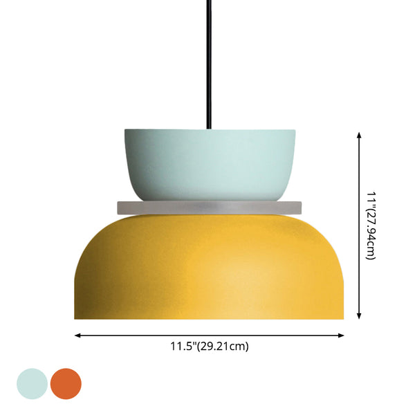 Modern Contemporary Pendant Lighting Colorful Macaron LED Hanging Light ...