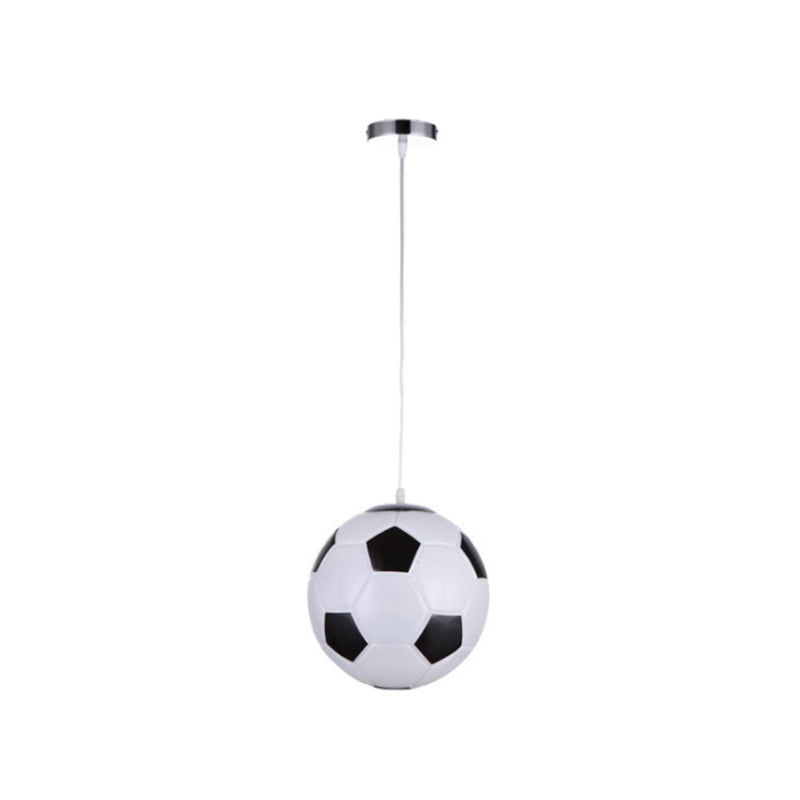 1 Light Football Ceiling Pendant Light Kids Metallic Suspended Lighting ...