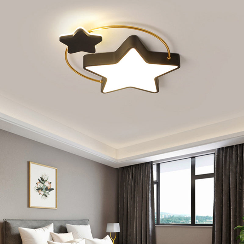 Pentagram Flush Mount Ceiling Light Modernist Acrylic Ceiling Flush ...