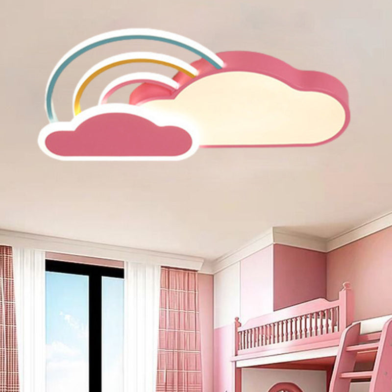 Rainbow Flush Light Fixtures Contemporary Acrylic Ceiling Light Fixture ...