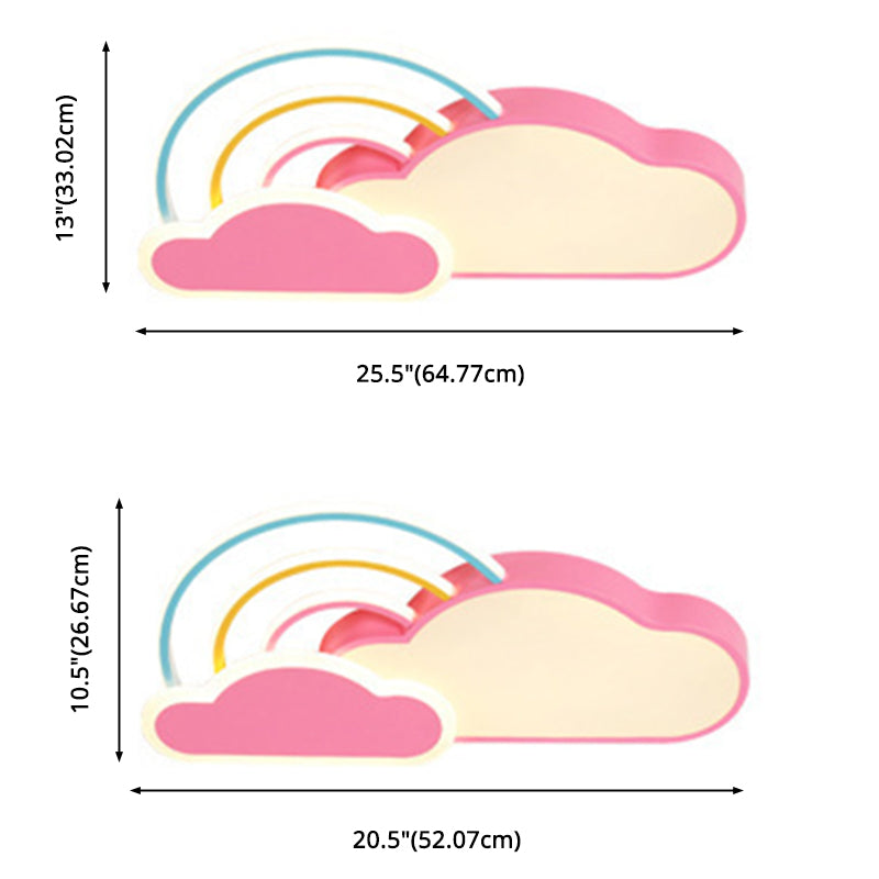 Rainbow Flush Light Fixtures Contemporary Acrylic Ceiling Light Fixture ...