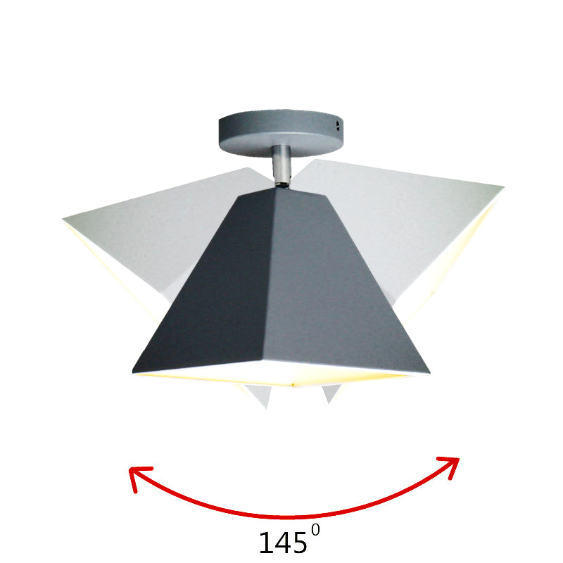Trapezoid Flush Light 1 Light Metal Modern Flush Mount Ceiling Light ...