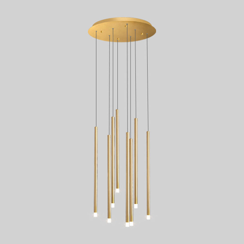 LED Sticks Pendant Lighting Minimalistic Metal Staircase Ceiling ...