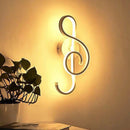 LED Wall Sconce Musical Note Shape Home Decoration Wall Mount Lighting ...