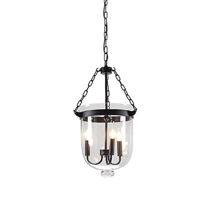 Transparent Glass 3-Light Pendant Lamp with 31.5" Adjustable Chain ...