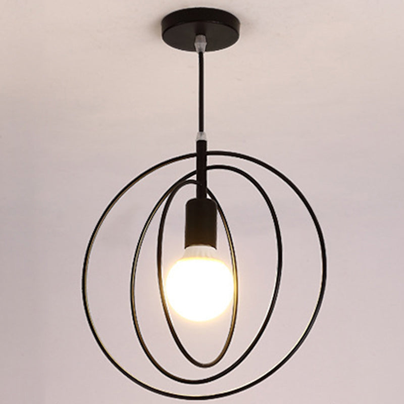 Metal Hanging Pendant Light Wire Cage Industrial Style Pendant Light ...
