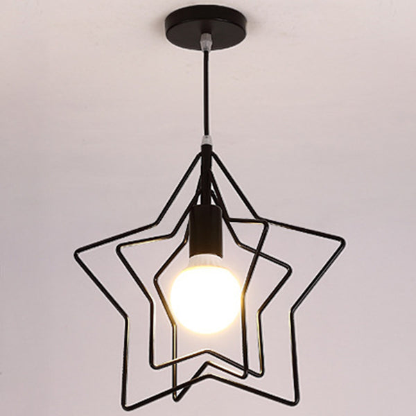 Metal Hanging Pendant Light Wire Cage Industrial Style Pendant Light ...