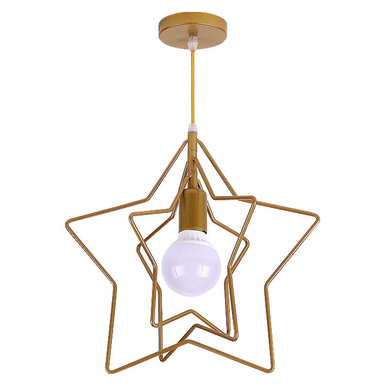 Metal Hanging Pendant Light Wire Cage Industrial Style Pendant Light ...