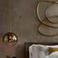 Gold Sphere Pendant Lighting Fixture Modern Glass Hanging Ceiling Light ...