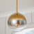 Gold Sphere Pendant Lighting Fixture Modern Glass Hanging Ceiling Light ...