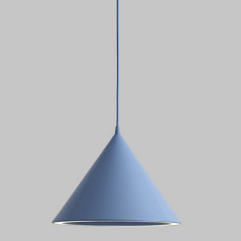 Conical Pendant Lighting Fixture Minimalist Style LED Metal Hanging ...