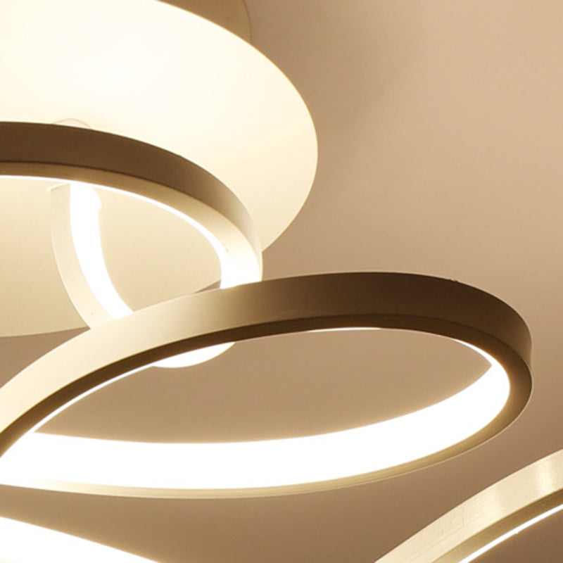 Acrylic Swirl Wave Ceiling Light Fixture Simplicity LED Close to ...